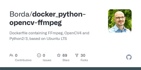 Github Bordadockerpython Opencv Ffmpeg Dockerfile Containing Ffmpeg Opencv4 And Python23