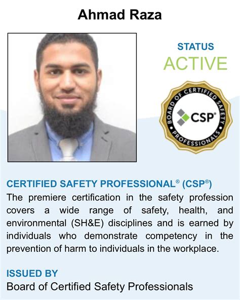 Ahmad Raza Cspcmiosh On Linkedin Csp Bcsp Safety 50 Comments
