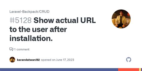 Show Actual Url To The User After Installation · Issue 5128 · Laravel