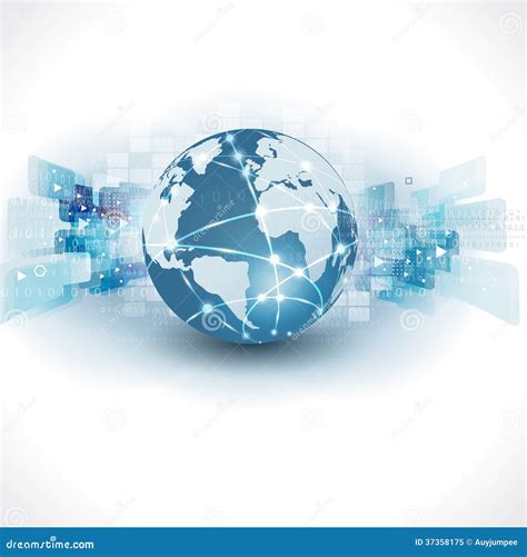 Abstract Futuristic World And Technology Business Background And Space