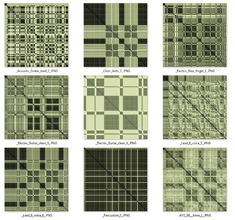 Example Of An Image Of Self Similarity Matrices Of Vectors Extracted Download Scientific