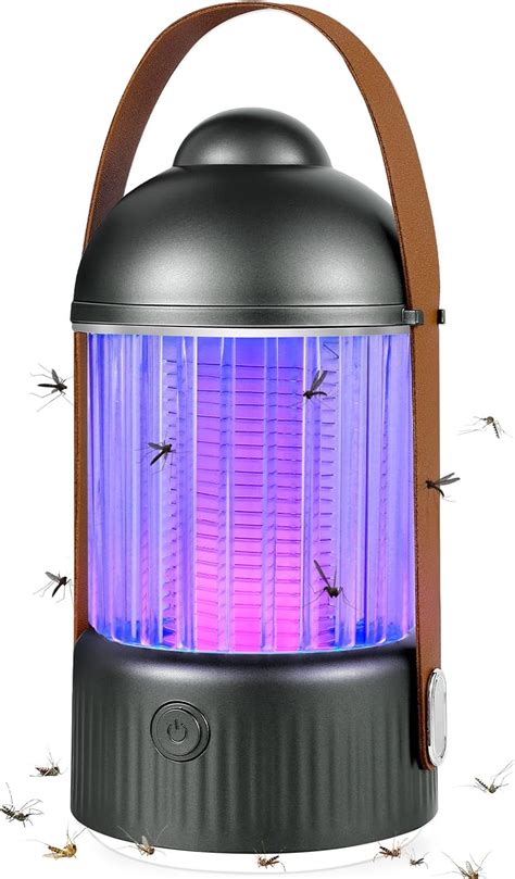 Lampe Anti Moustique 4000mah Piège à Mouche Rechargeable Usb Uv Tue