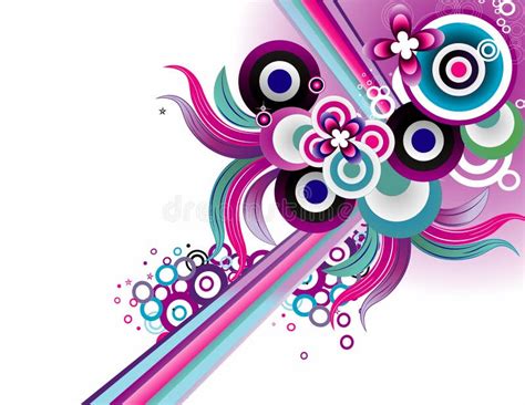 Circles Abstract Vector Stock Vector Illustration Of Floral