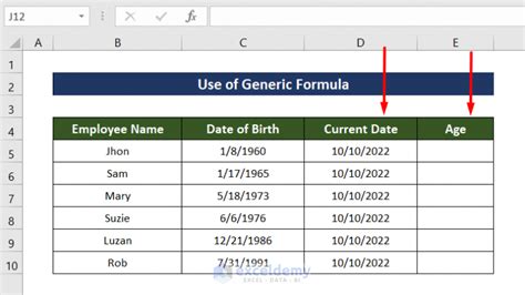 How To Convert Date Of Birth To Age In Excel Easy Ways