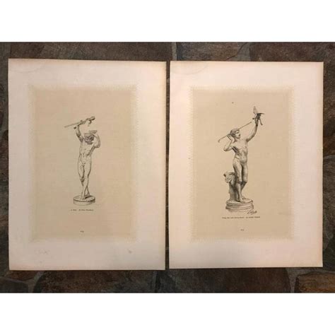Pair Of 19thc Engravings Classical Nude Sculptures Auction