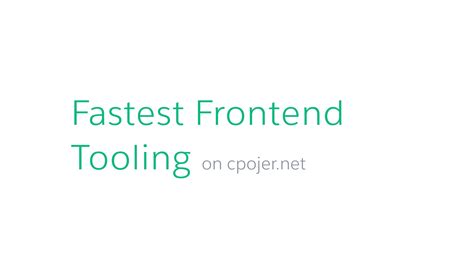 fastest frontend tooling christoph nakazawa