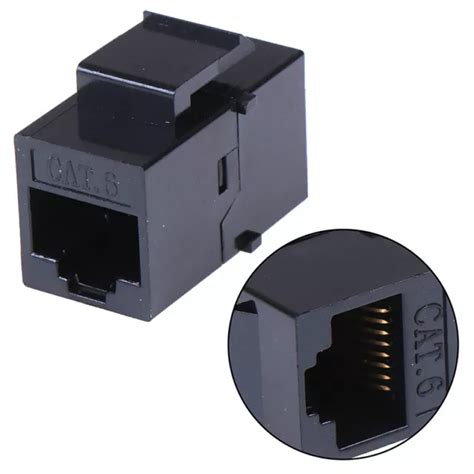 Rj45 Female To Utp Cat5e Cat6 Keystone Jack Inline Coupler Connector Adapteyxjj 8 01 Picclick Au