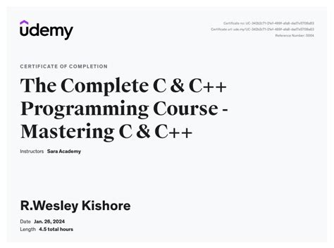 Wesley Kishore R On Linkedin Cprogramming Cpp Udemygraduate Newskills Programmingjourney