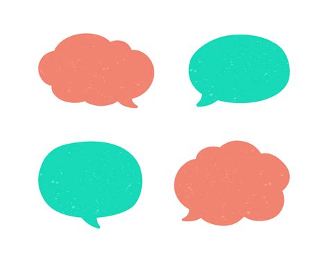 Set Of Vintage Speech Bubbles Grunge Texture Text Box Frame Retro Chat Box Message Box