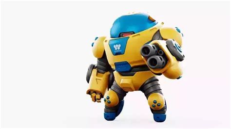 Combat Toy Bot Rigged 3d Model Rigged Cgtrader