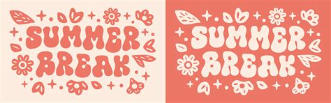 여름 방학 그루비 꽃무늬 복고풍 빈티지 미적 귀여운 레터링 갖춤 여자 수학 여행 선생님 애니메이터 코디네이터 의류 셔츠 디자인