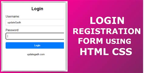 Login And Registration Form Using Html Css And Javascriptsource Code