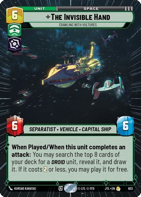 The Invisible Hand Crawling With Vultures Hyperspace Foil Jump To