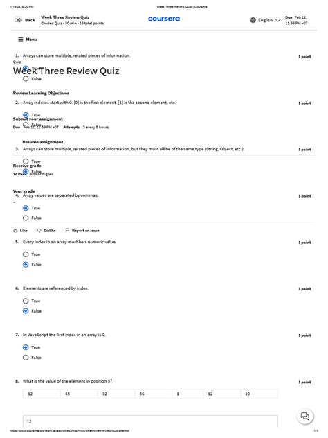 Week Three Review Quiz Coursera Pdf