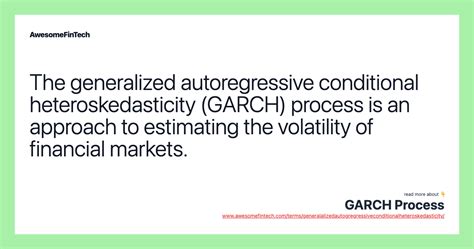 Garch Process Awesomefintech Blog