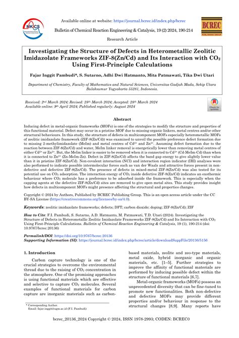 Pdf Investigating The Structure Of Defects In Heterometallic Zeolitic Imidazolate Frameworks