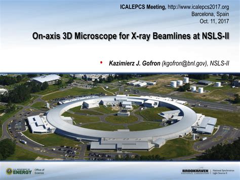 Pdf On Axis 3d Microscope For X Ray Beamlines At Nsls Ii