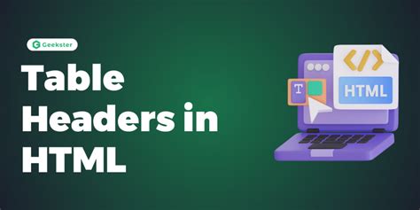 Table Headers In HTML With Example