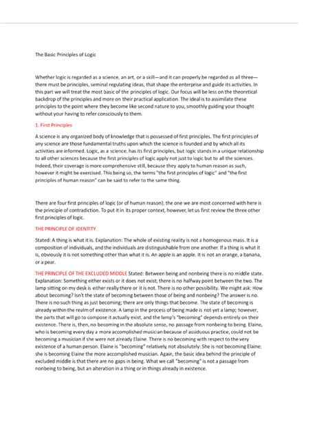 Four Principles Of Logic Pdf