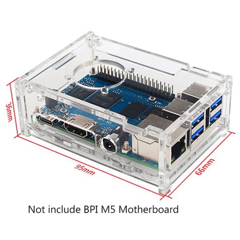 Buy For Banana Pi M Acrylic Case Transparent Shell Without Fan For Banana Pi BPI M Development