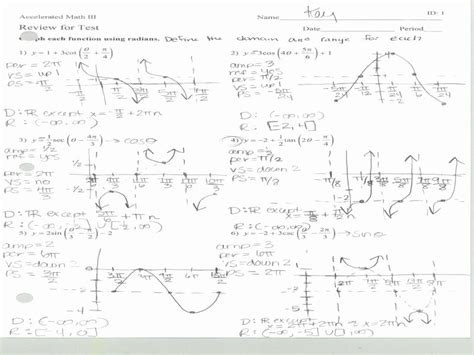 50 Graphing Trig Functions Practice Worksheet