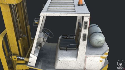 3d Model Pbr Forklift Industrial Truck Fork Truck Vr Ar Low
