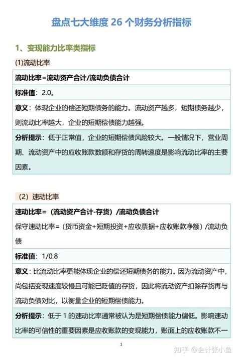 财务分析看指标，指标分析看公式，一文教你如何搞定财务报表分析 知乎