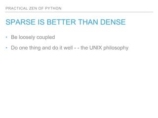 Practical Zen Of Python PPTX