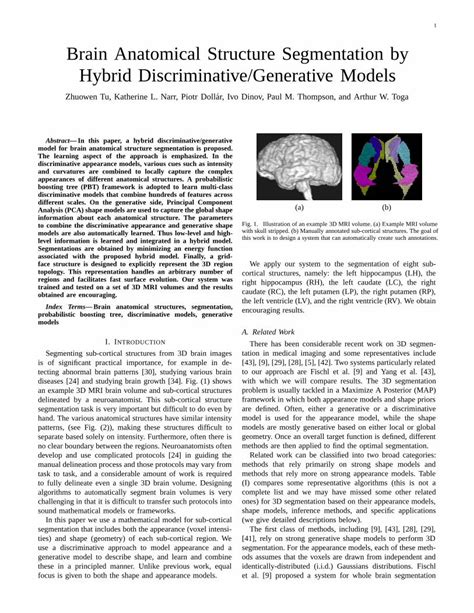 Pdf Brain Anatomical Structure Segmentation By Hybrid Discriminative