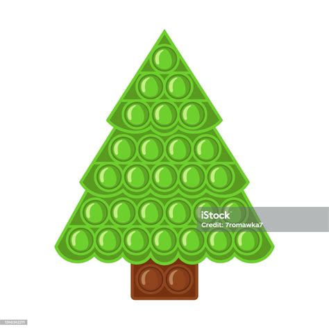 트렌디 한 안티 스트레스 감각 장난감 팝 그것은 흰색 배경에 고립 된 플랫 스타일로 전나무 모양으로 안절부절 팝 0명에 대한 스톡 벡터 아트 및 기타 이미지 Istock