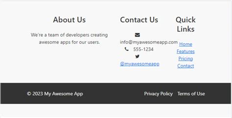 Vue Js Copyright Year In Footer Danatec