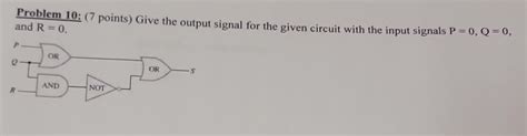 Solved Problem 10 7 Points Give The Output Signal For The