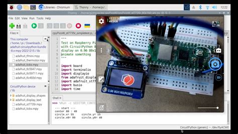 80x160 St7735s Spi Tft With Raspberry Pi Pico Wcircuitpython 8 Beta 5 Youtube