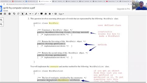 2018 APCS FRQ 2 YouTube