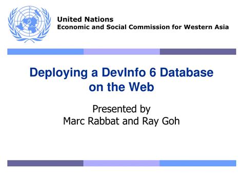 Ppt Deploying A Devinfo 6 Database On The Web Powerpoint Presentation Id2424848