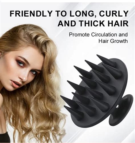 Wholesale Scalp Massager Devices Silicone Hair Scrubber Soft Long