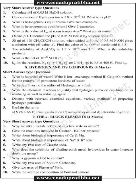 Chemistry Imp Questions Pdf
