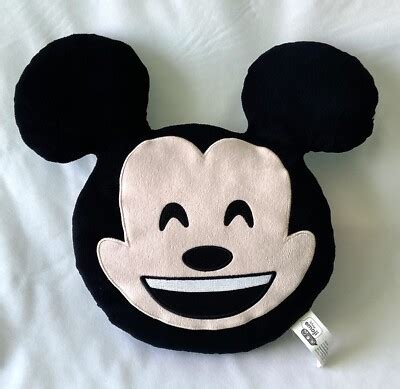 Disney Emoji Happy Mickey Mouse 10” Plush Pillow Blacktan Ebay