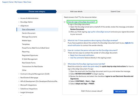 How Do I Open A Case In The Docusign Support Center