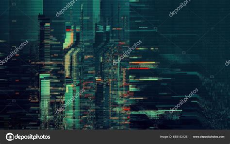 Defected Hud Interface Illustration Abstract Digital Code Concept