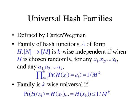 Ppt Why Simple Hash Functions Work Exploiting The Entropy In A Data Stream Powerpoint