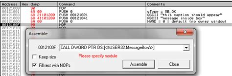 Ollydbg How To Call Procedure In Other Dll In My Case User32dll Reverse Engineering Stack