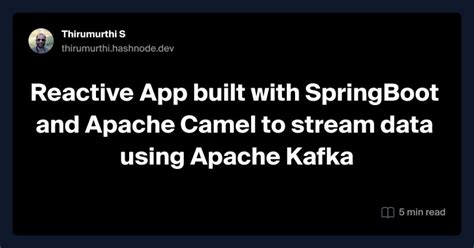 Thirumurthi S On Linkedin Reactive Spring Application With Apache