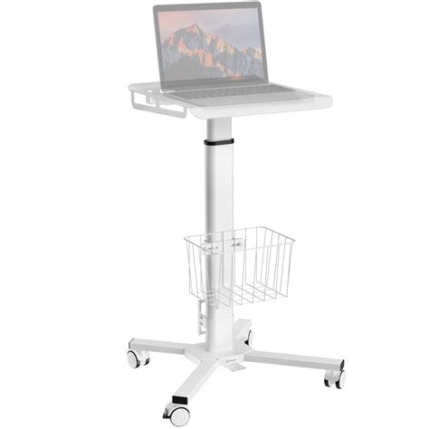 Onkron Mobile Adjustable Portable Laptop Stand Ergonomic Rolling Computer Desk Cart With