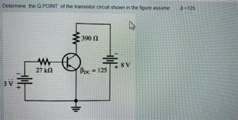 Solved Determine The Q Point Of The Transistor Circuit Shown