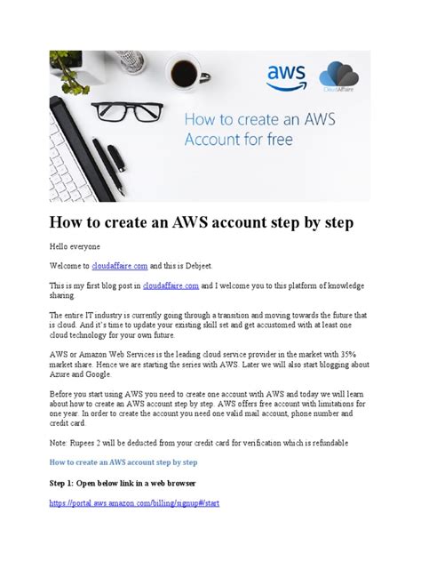 Create Aws Account Step By Step Guide Pdf