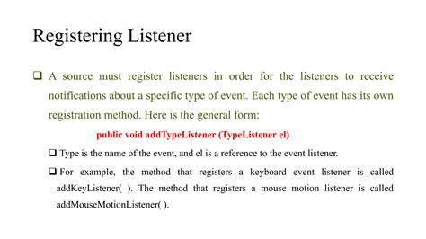 Java Programming Event Handlingtypes Of Events Pdf