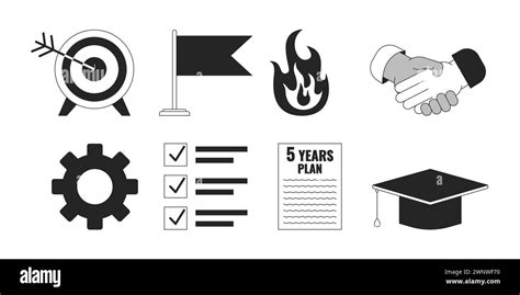 Building Career Black And White 2d Line Cartoon Objects Set Stock Vector Image And Art Alamy