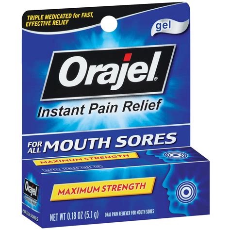 Orajel Maximum Strength Instant Pain Relief 018 Oz Hsafsa Eligible