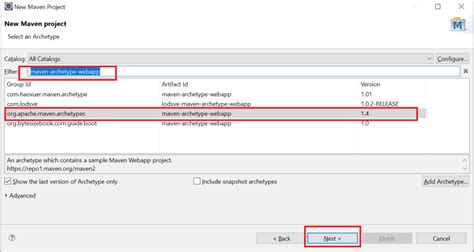 How To Create A Maven Web Project Using Archetype Selection Learnjava